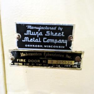 Muza Sheet Metal Vintage Fire Door (Double) | Crescent Moon Antiques ...