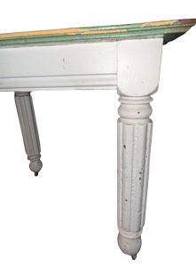 Primitive Farmhouse 5-legged Table | Crescent Moon Antiques and Salvage